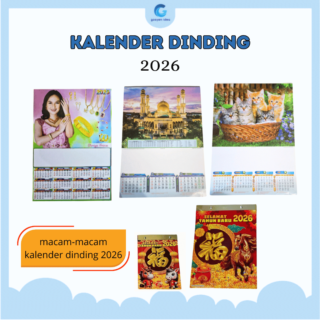 Jual Kalender Dinding 2026 Macam-macam Kalender Dinding | Shopee Indonesia