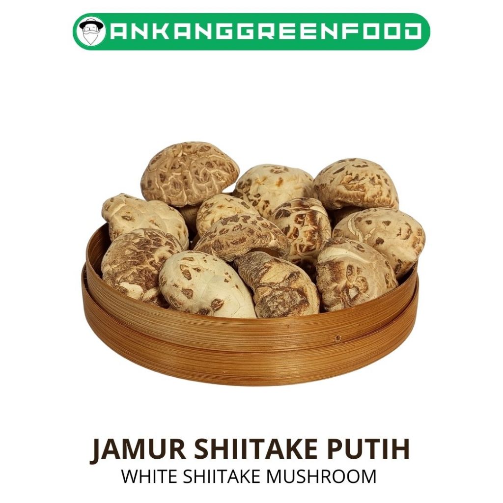 Jual 50-100 gr Jamur shiitake putih, White flower shiitake mushroom ...