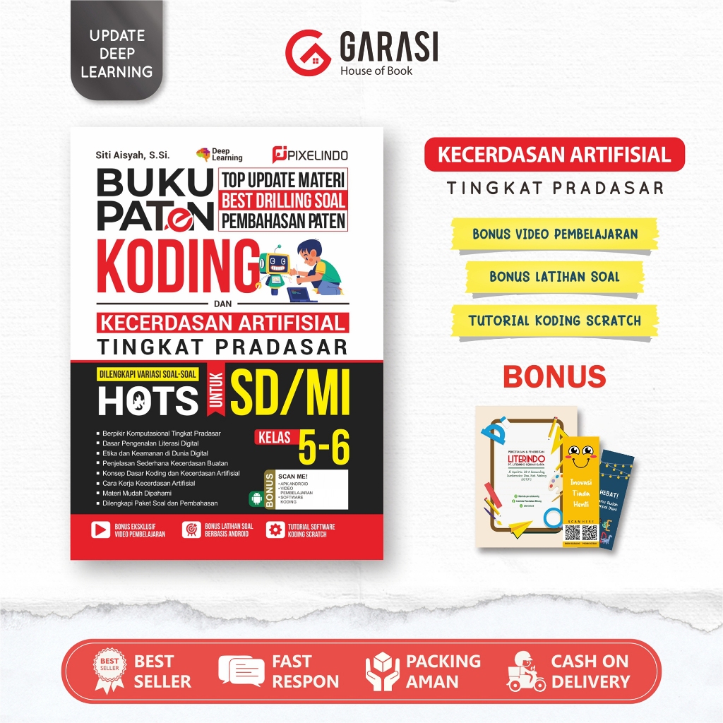 Jual Buku Paten Koding Dan Kecerdasan Artifisial Untuk SD, SMP, SMA ...