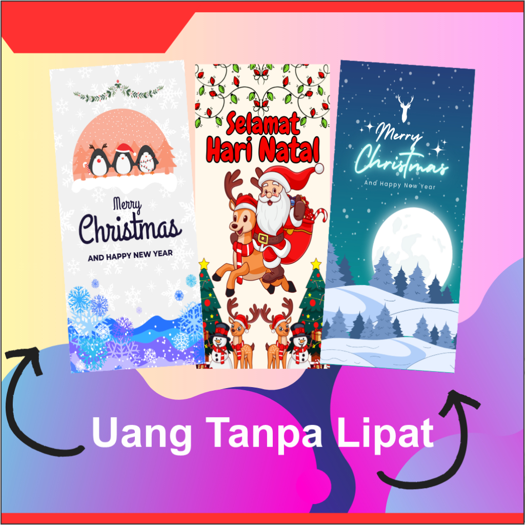 Jual TERLARIS (1 PACK ISI 12 PCS) Amplop Natal Varian Santa Claus ...