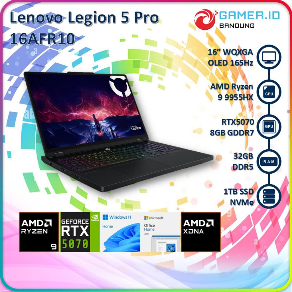 Jual LENOVO LEGION PRO 5 16AFR10 RYZEN 9 9955HX RTX5070 32GB 1TB 16 ...