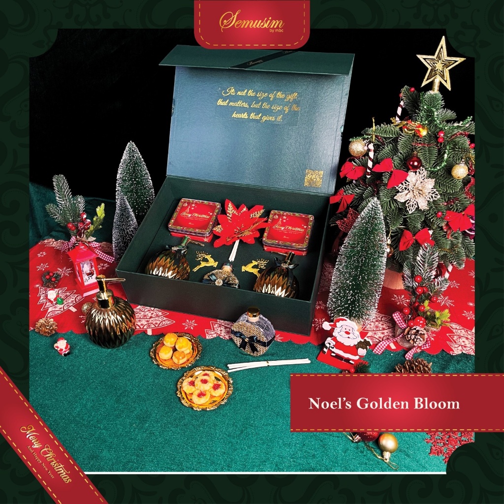 Jual NOEL'S GOLDEN BLOOM HAMPERS NATAL PREMIUM COOKIES REED DIFFUSER ...