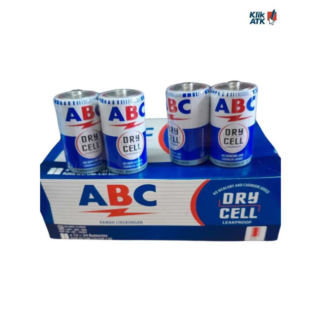 Jual Baterai Besar 1,5V ABC Dry Cell - Per Set isi 2 Pcs | Shopee Indonesia