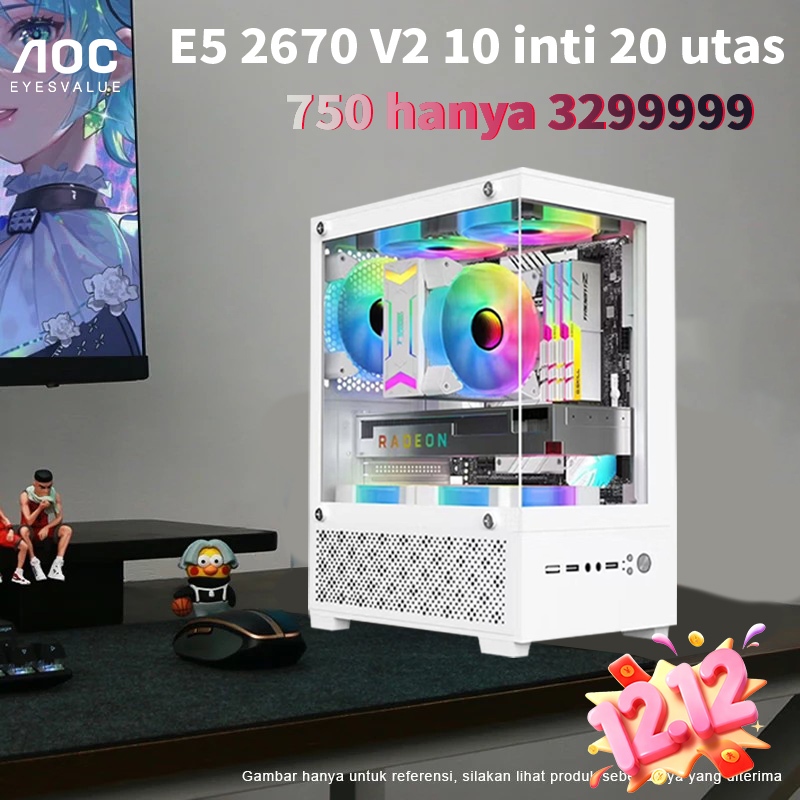 Jual AOC PC Intel 12 Core Pc gaming full set desktop komputer kantor ...