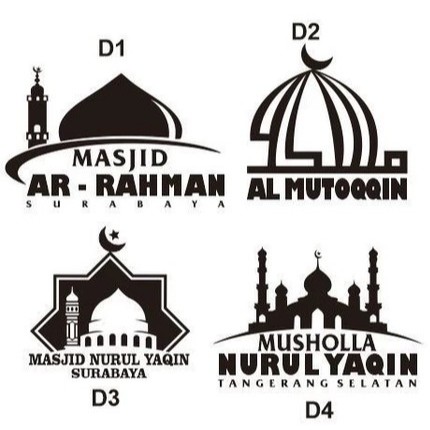 Jual Custom Stiker Nama Masjid Musholla Design suka suka | Shopee Indonesia
