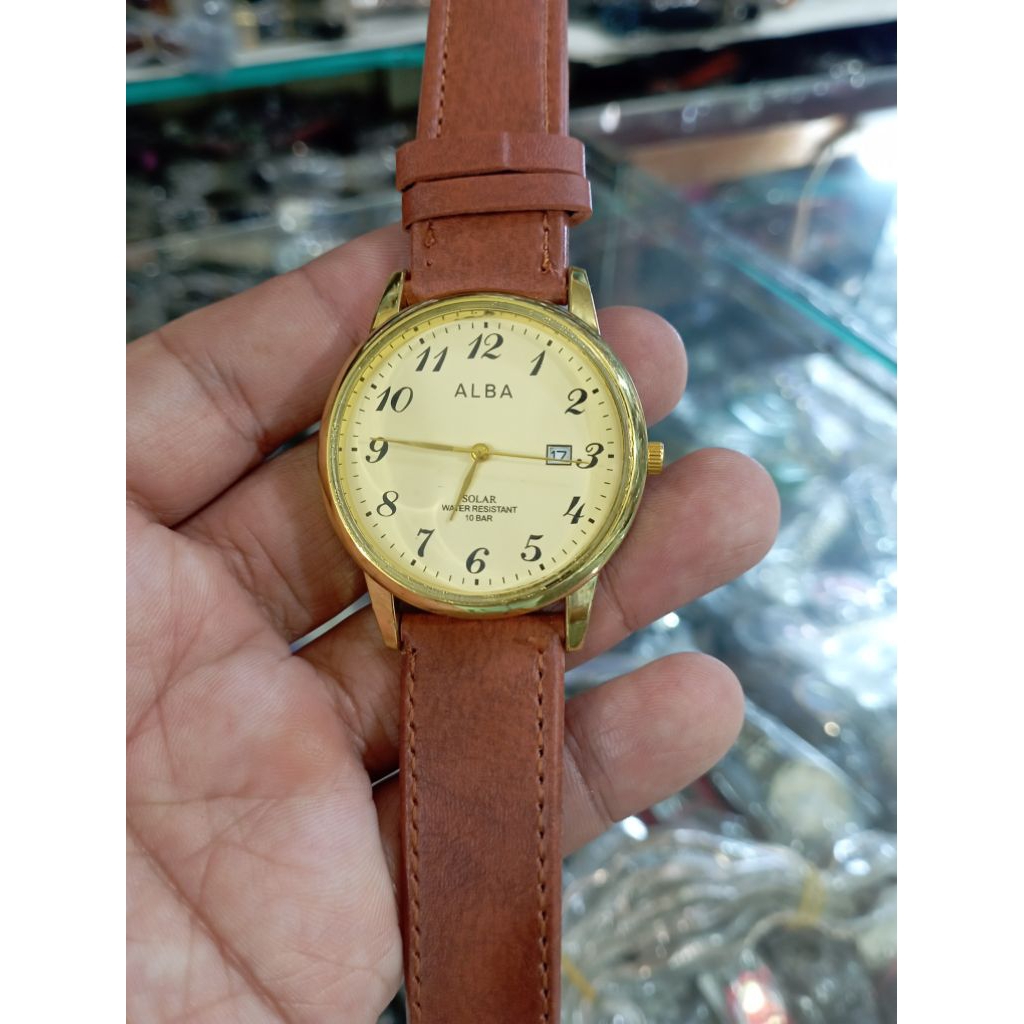 Jual jam tangan pria quartz alba stenlis elegan klasik simple ada ...