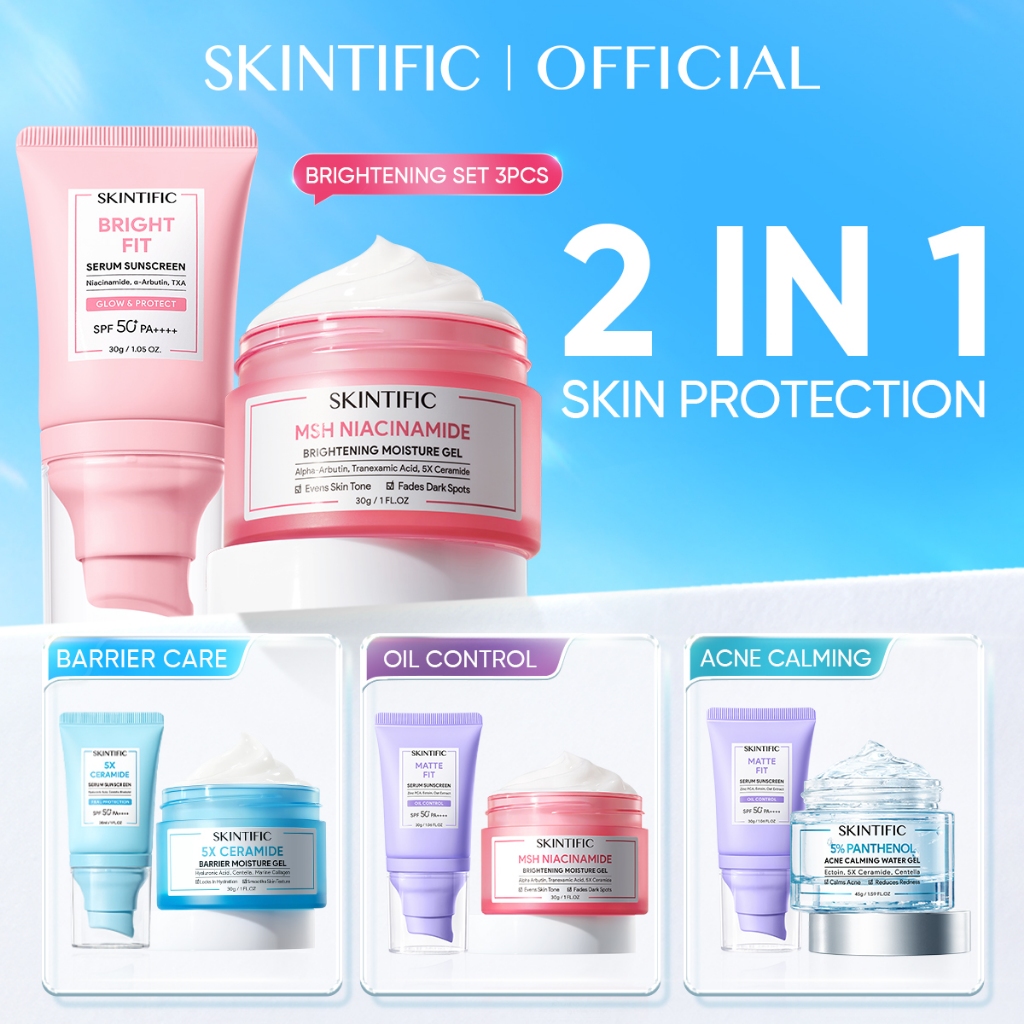 Jual SKINTIFIC - 2PCS Skin Protection Set | Moisturizer + Sunscreen ...