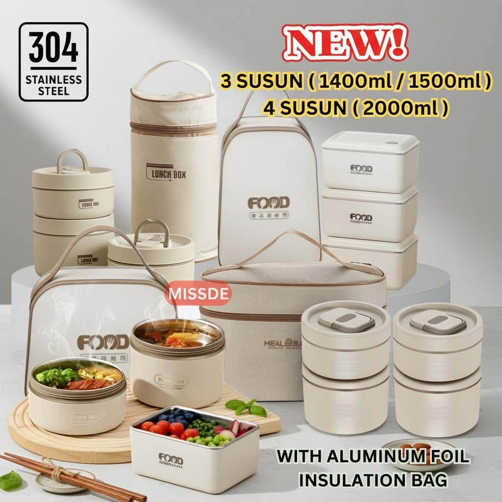 Jual LUNCH BOX 1400ML / LUNCH BOX 2000ML / TEMPAT BEKAL SUSUN / RANTANG ...