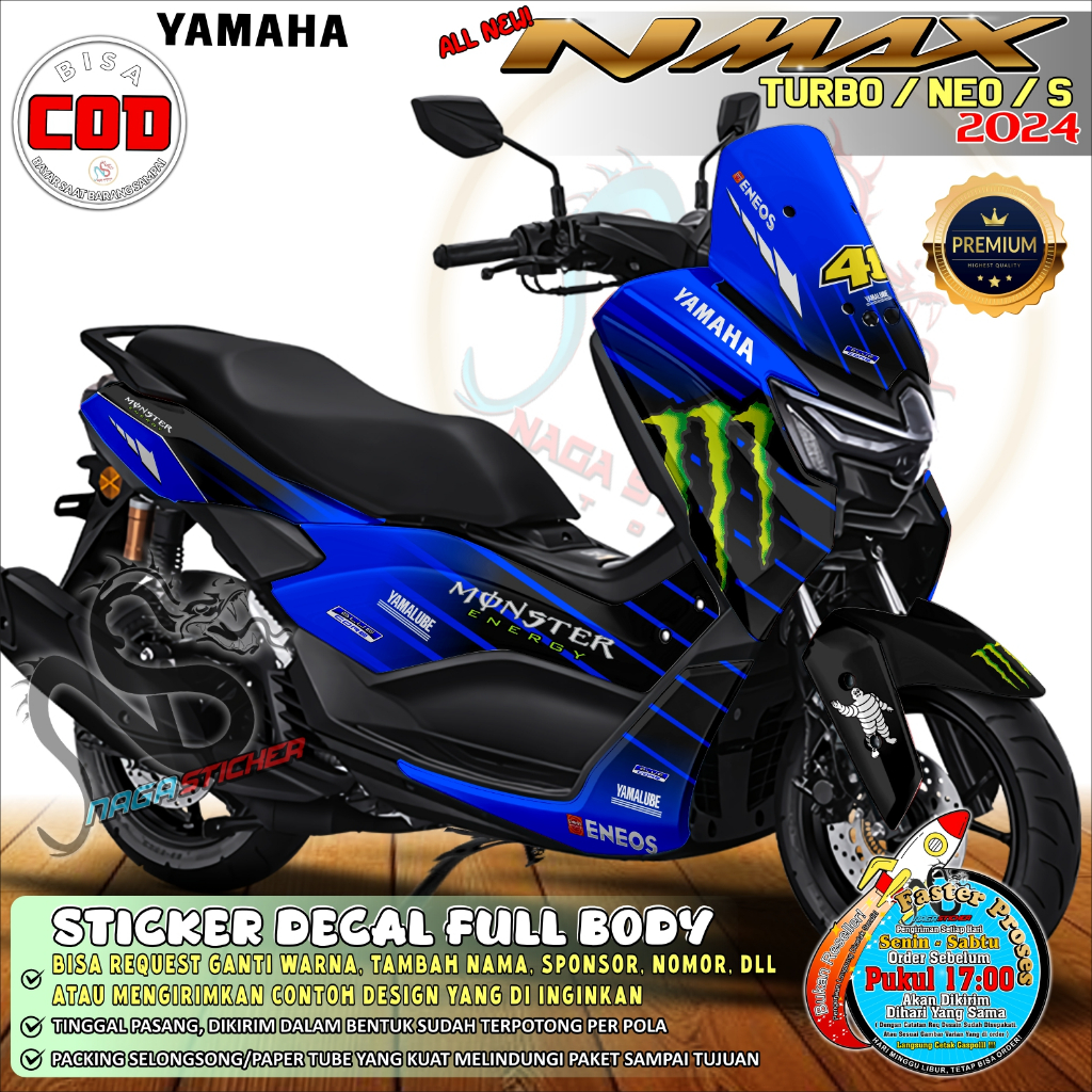 Jual Decal Sticker Full Body Yamaha NMAX Turbo Nmax Neo Variasi Mons E2 ...