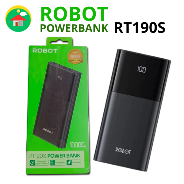Jual Robot RT190S Power Bank 10000mAh Dual Input dan Output LED display ...