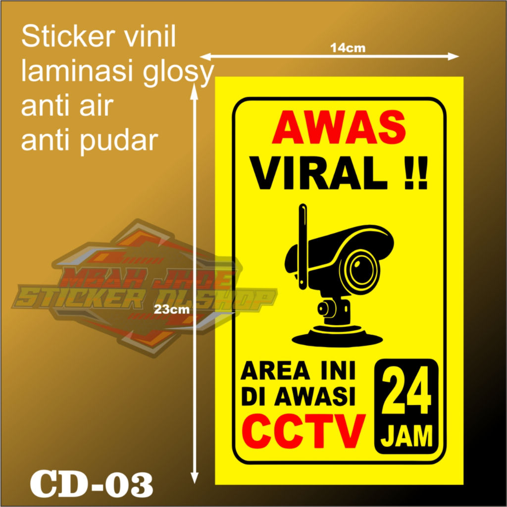 Jual Stiker pengawasan CCTV ,stiker CCTV ,stiker peringatan CCTV ...