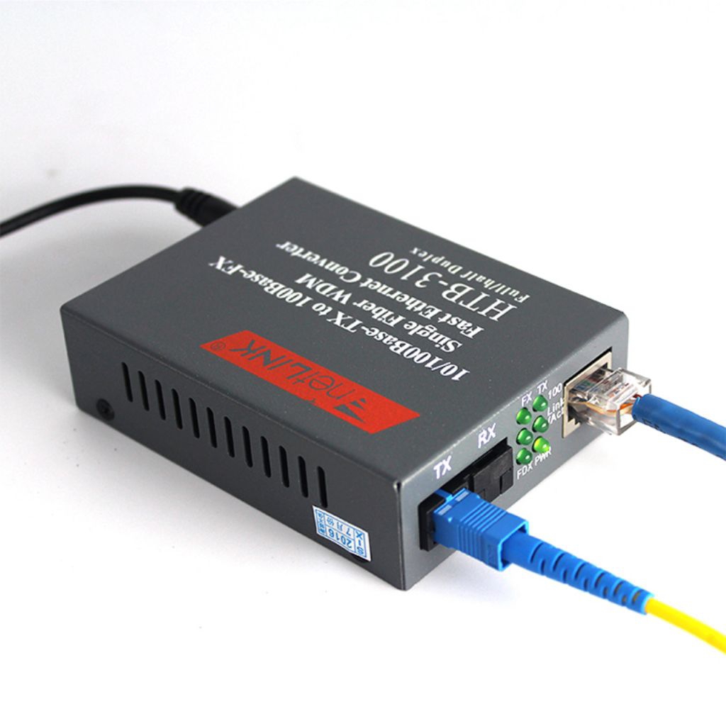 Jual Netlink HTB3100 Fiber Optik Media Converter Optic HTB-3100 FO RJ45 ...