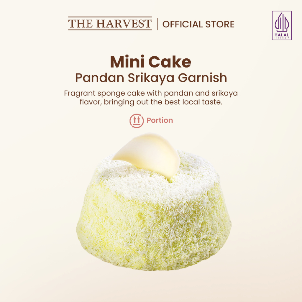 Jual Mini Cake Pandan Srikaya Garnish | Kue Mini Pandan Srikaya ...