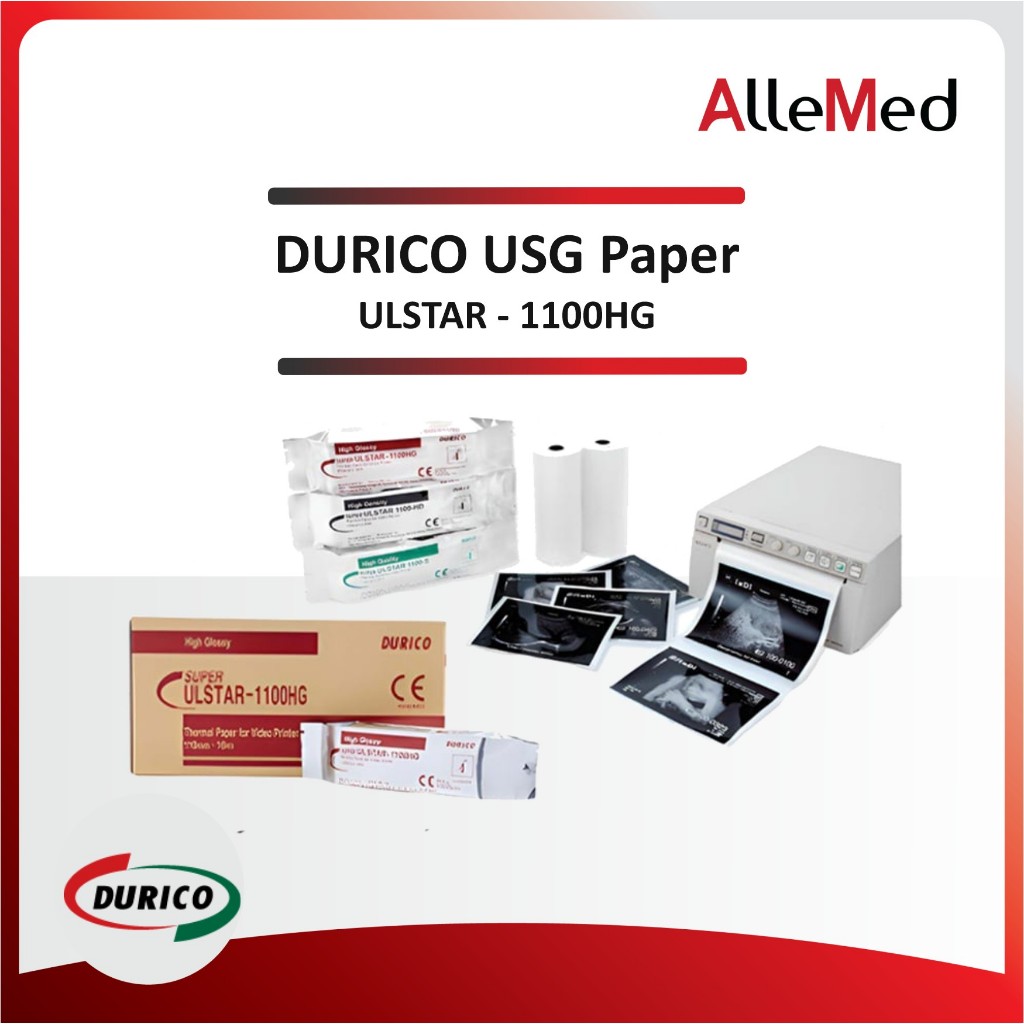 Jual DURICO ULSTAR 1100HG USG Paper 110mm x 18m - Thermal Ultrasound ...
