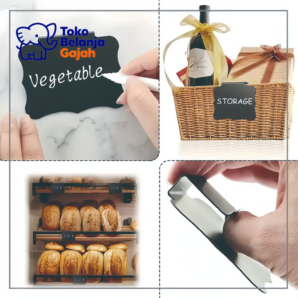 Jual PVCPapan Kapur Menu Cafe Price Tag Klip Label Papan Tulis Untuk ...