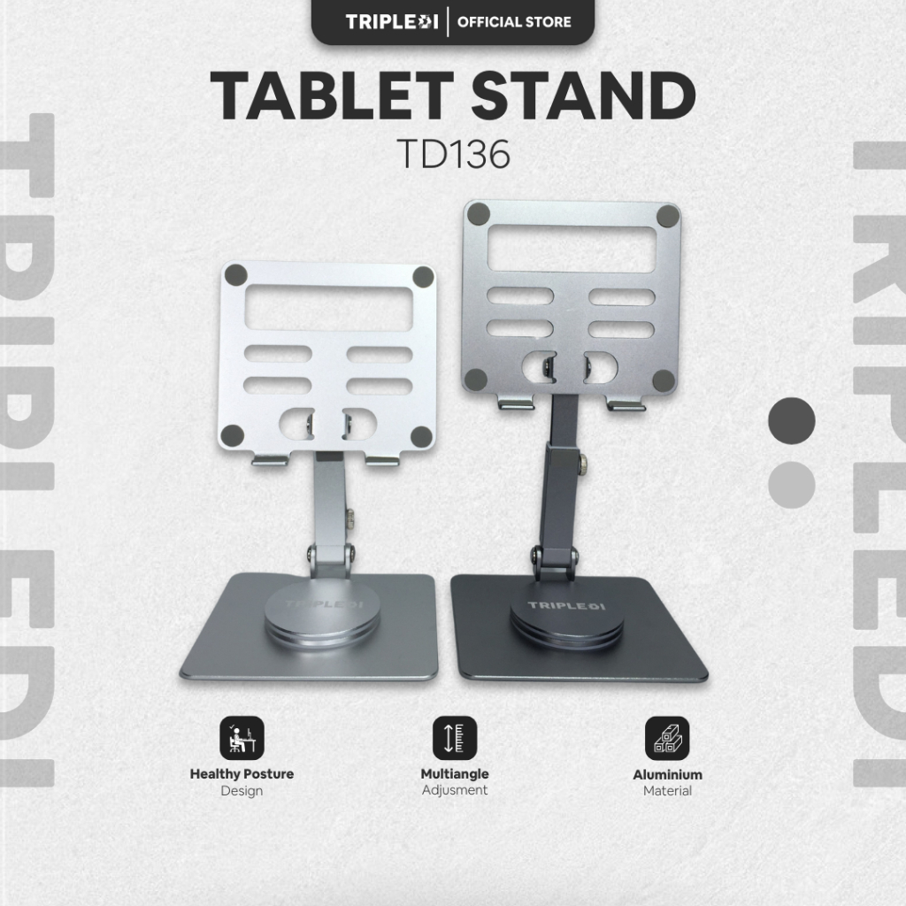 Jual TRIPLEDI Tablet Stand 14.6 inch Aluminium Alloy TD136 Rotatable ...