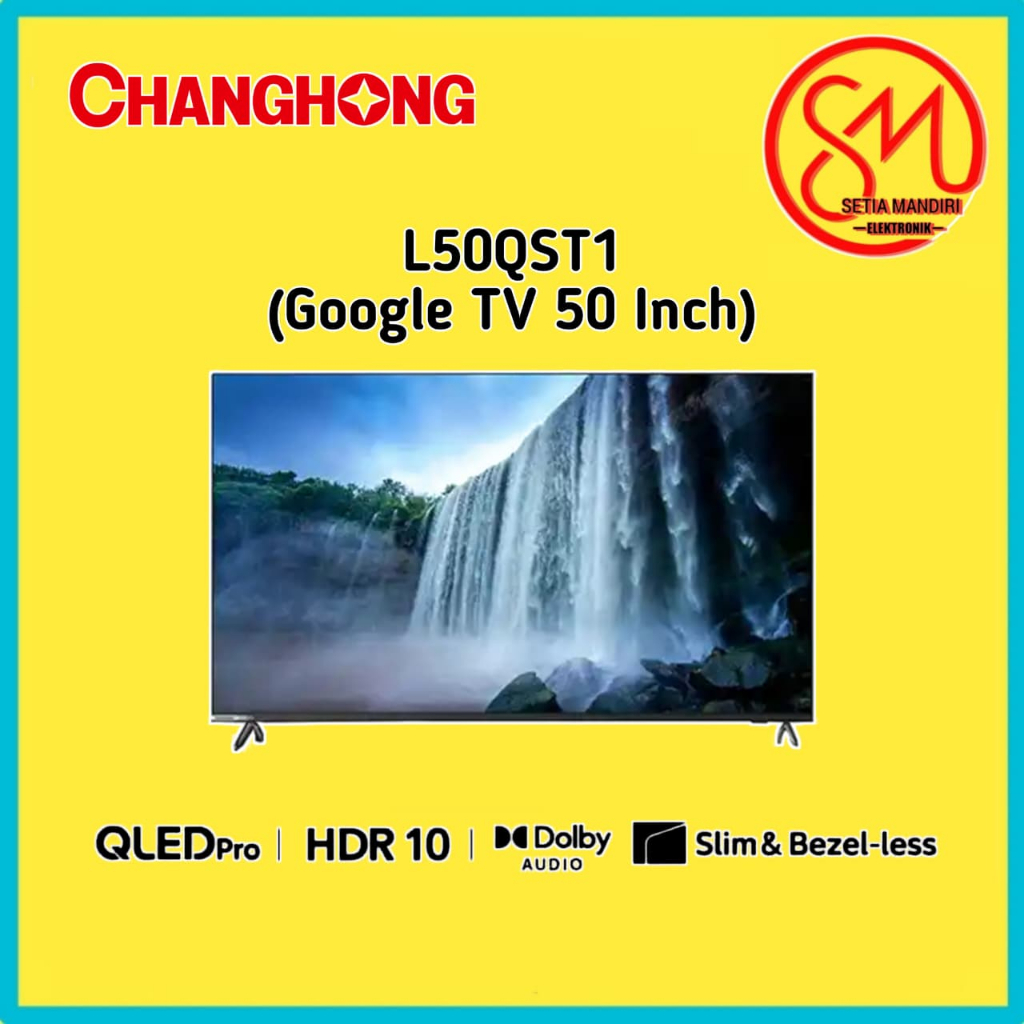 Jual Changhong QLED TV 4K 50/43 inch Dolby Audio DBX-TV Google Play ...