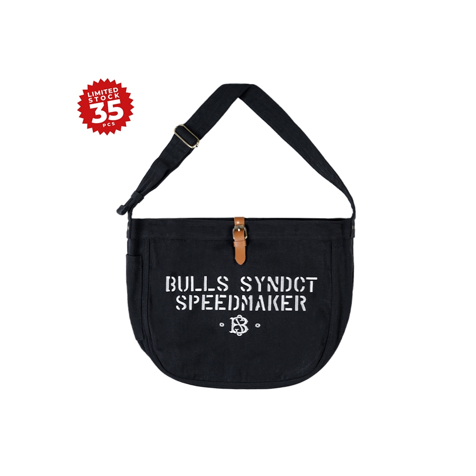Jual BULLS SYNDICATE Newspaper Bag MARLOWN BLACK | Shopee Indonesia