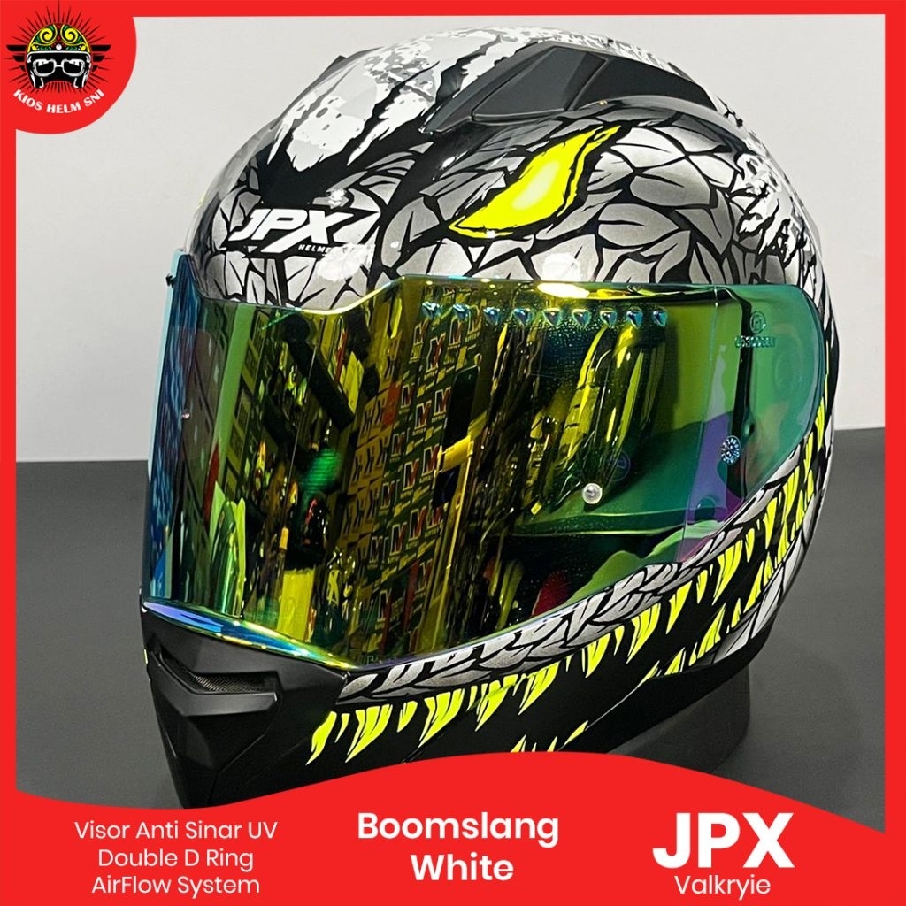 Jual JPX Valkyrie helm full face dengan single visor iridium | Shopee ...