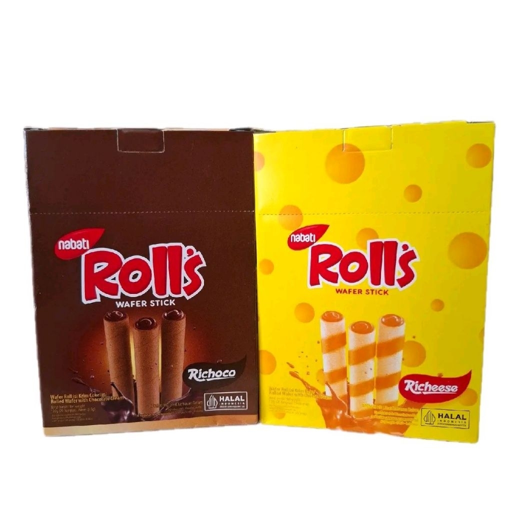 Jual RICHEESE ROLLS CHEESE | RICHOCO ROOLS CHOCOLATE FLAVOUR 1 PACK ISI ...