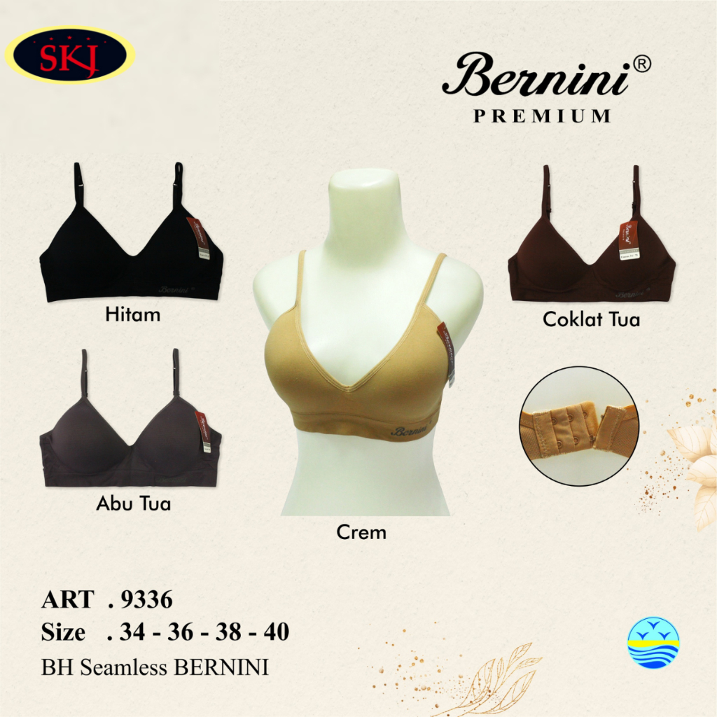 Jual BH Wanita BERNINI 9336 Busa Tipis Tanpa Kawat Soft / BH Ukuran 34 ...