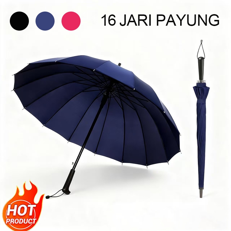 Jual Payung Golf Besar Payung Polos Jumbo 16 Jari Premium Rangka Kuat ...