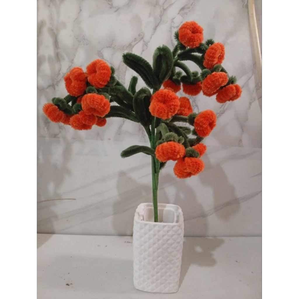 Jual Bunga Buah Jeruk Hias Kawat Bulu Oren Cerah 3tangkai | Shopee ...