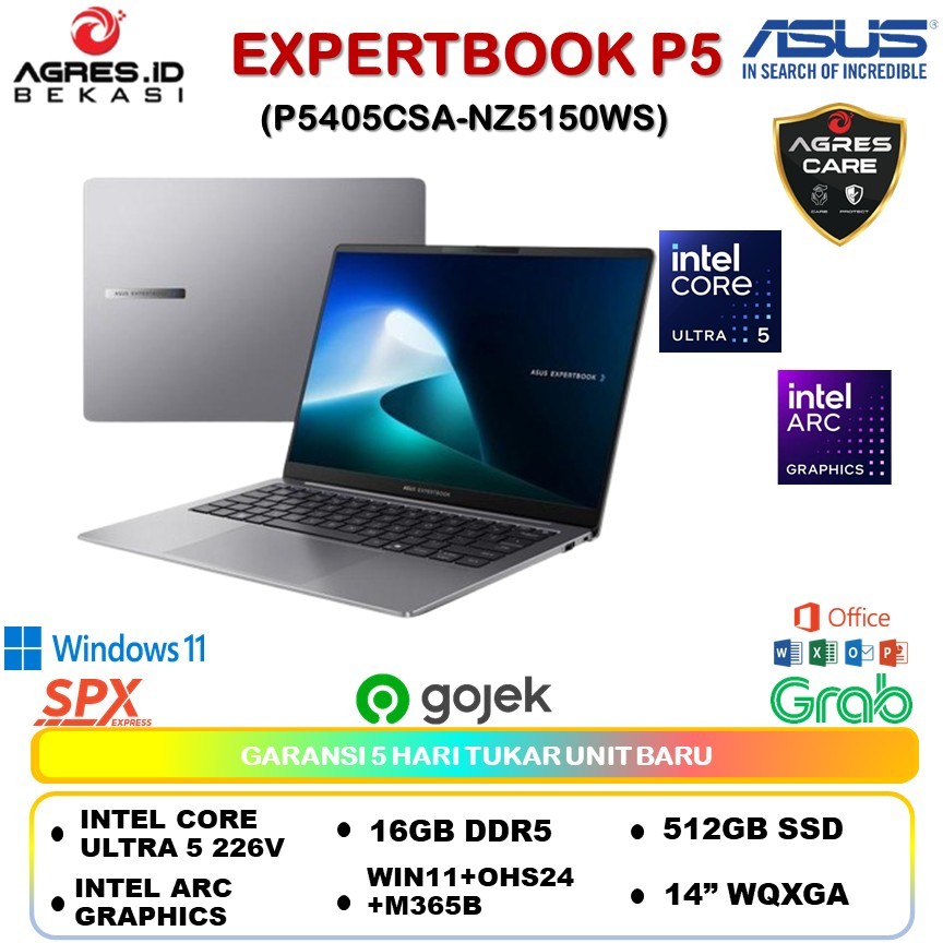 Jual ASUS EXPERTBOOK P5405CSA Intel Ultra 5 226V / 16GB+512GB /14inch ...
