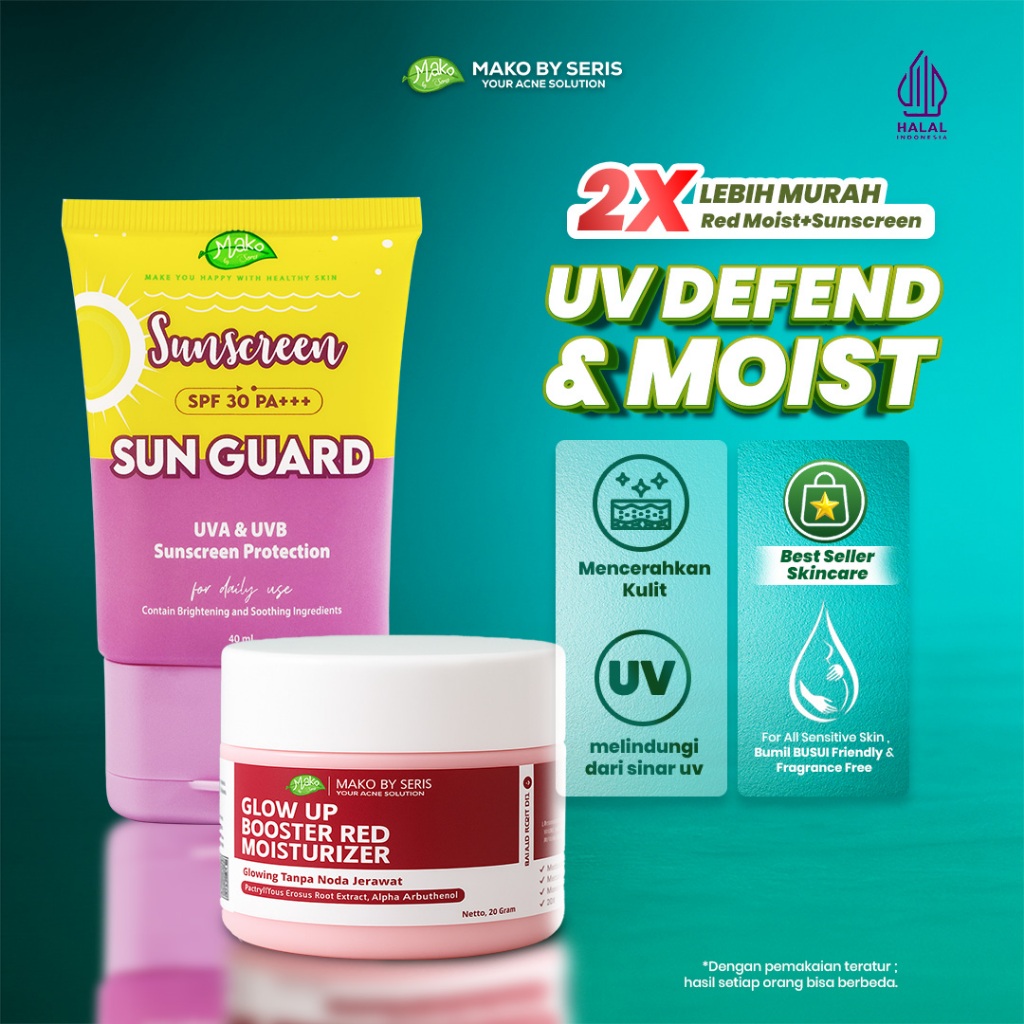 Jual Mako by Seris Paket Sun Safe & Acne Pie Defender - Moisturizer ...
