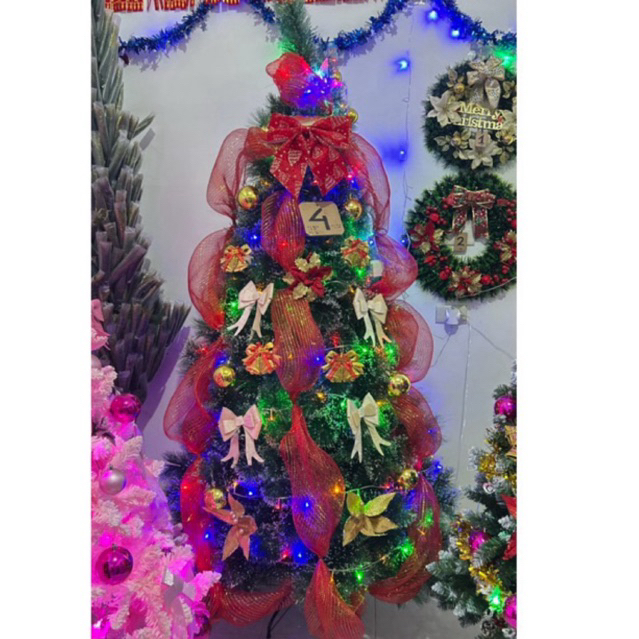 Jual pohon natal 210cm atau 2,1meter kaki besi komplit dan bisa pohon ...