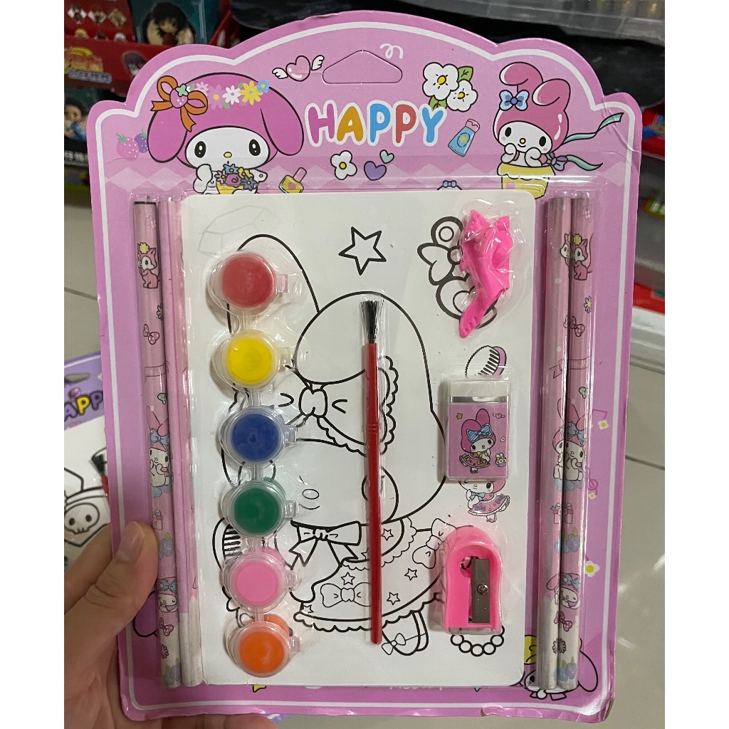 Jual Colouring Set 8090+Cat Air/ Set Melukis Cat Air / 1 Set Melukis ...