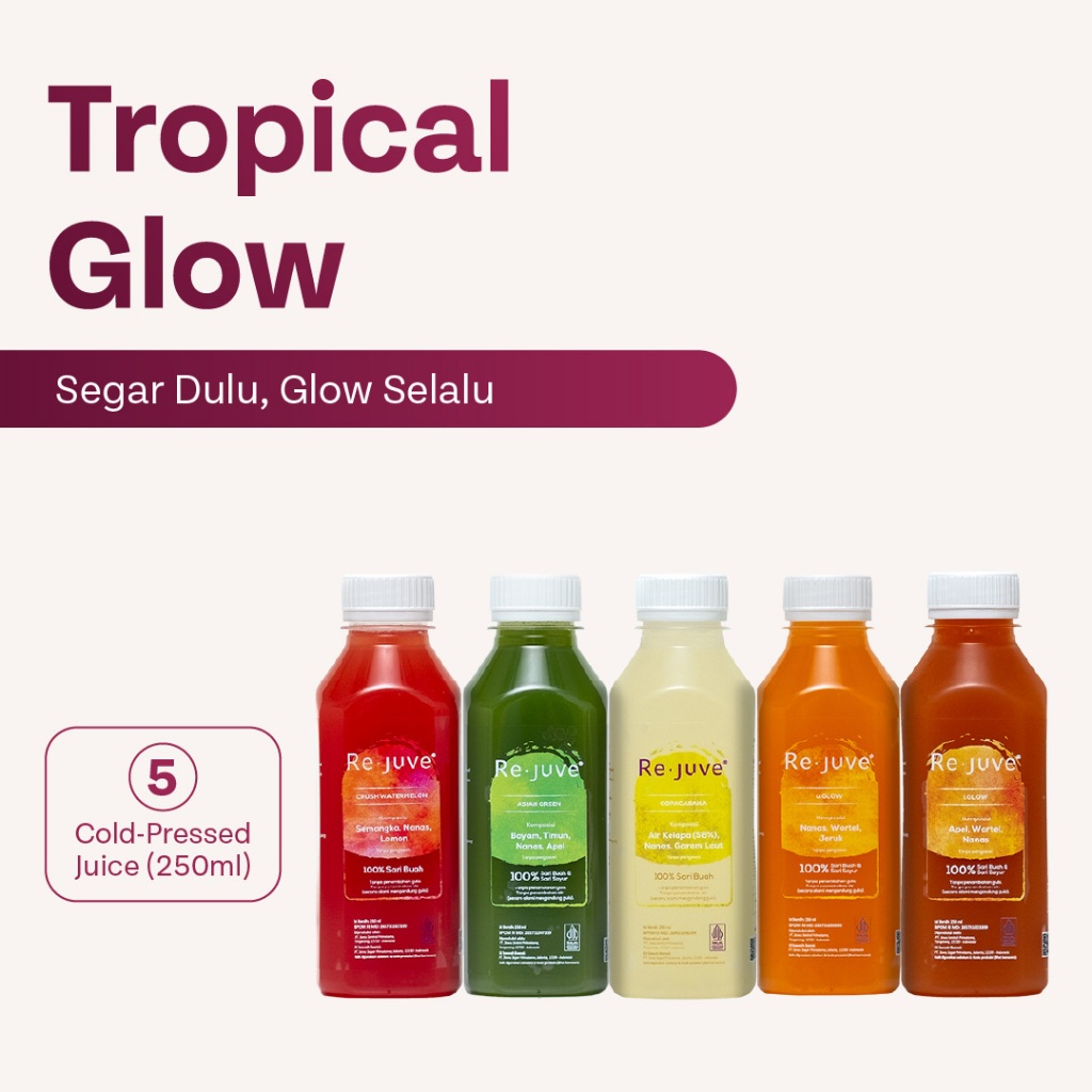 Jual Re.juve Medan - Paket Tropical Glow (Cold Pressed Juice / Jus ...