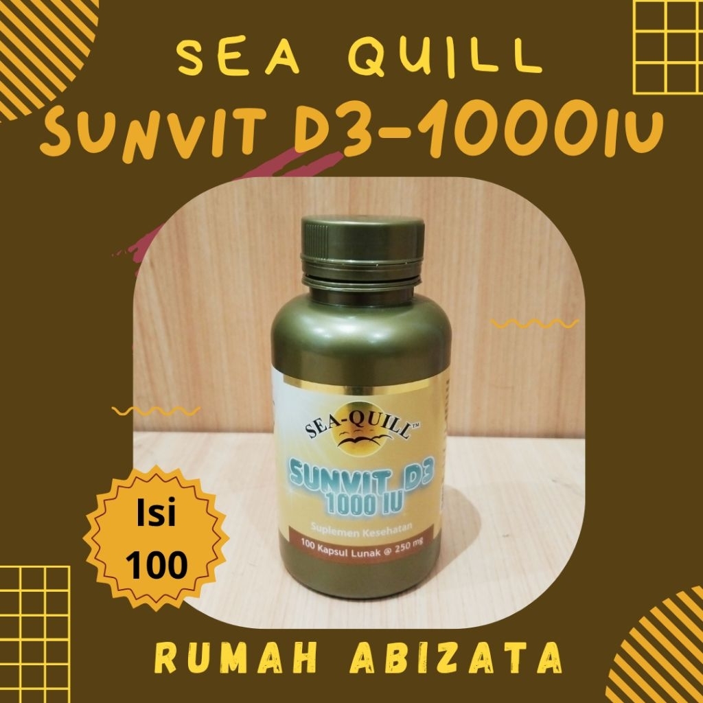 Jual SEA QUILL SUNVIT D3 1000 IU - 100 Kapsul lunak | Shopee Indonesia