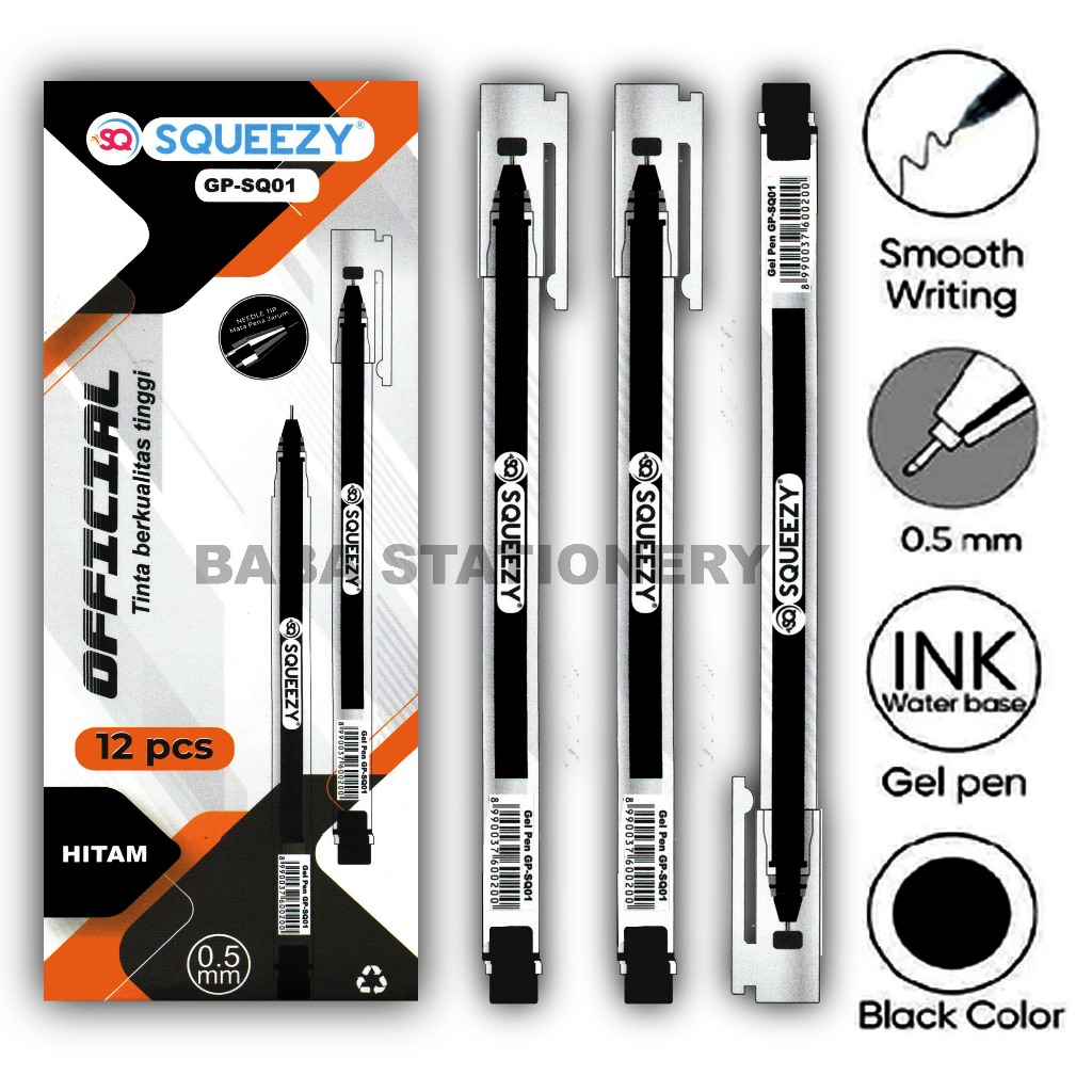 Jual Gel Pen Pulpen Pena GP-SQ01 Big Gel 0.5 mm Tinta Kualitas Tinggi ...