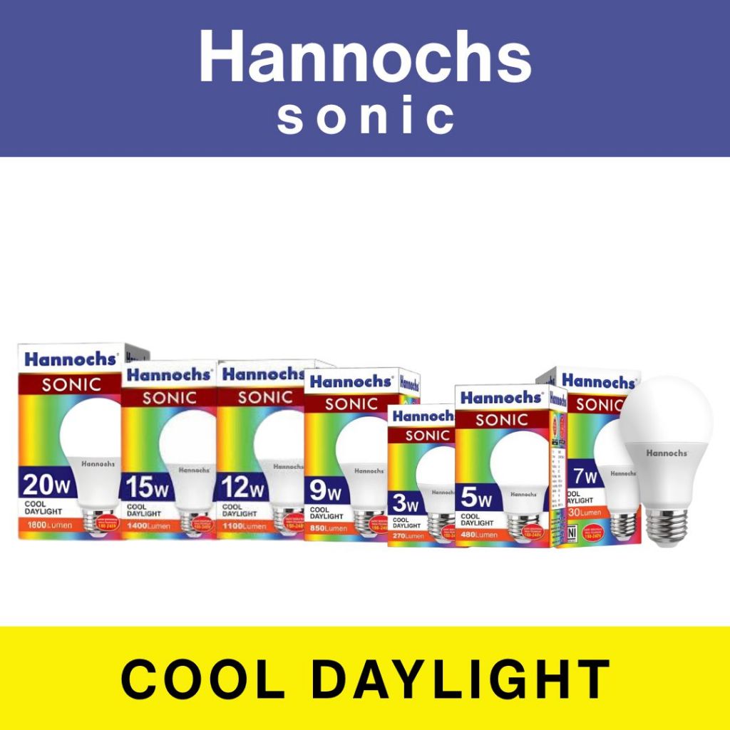 Jual Lampu Hannochs Sonic 3W 5W 7W 9W 12W 15W 20W 25W | Shopee Indonesia