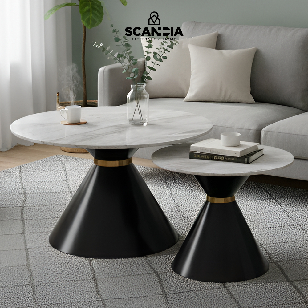 Jual SCANDIA Stilo Coffee Table D70x40-D50x50Cm - Meja Tamu Meja Kopi ...
