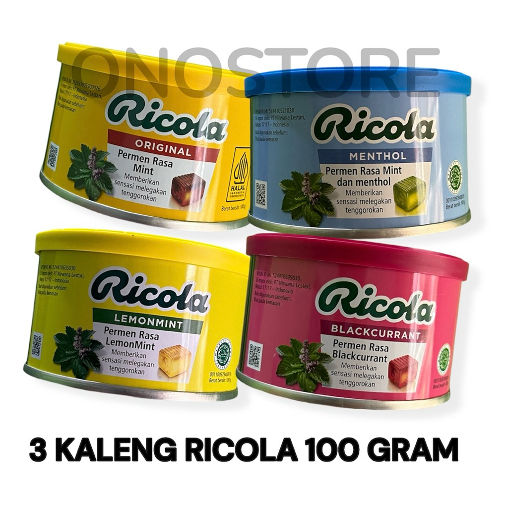 Jual 3 Kaleng Ricola Tin 100 gram | Shopee Indonesia
