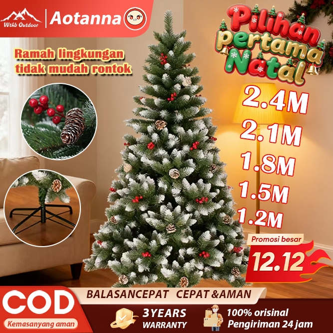 Jual [DISKON BESAR!!!] Pohon Natal Christmas tree Artificial Lengkap ...