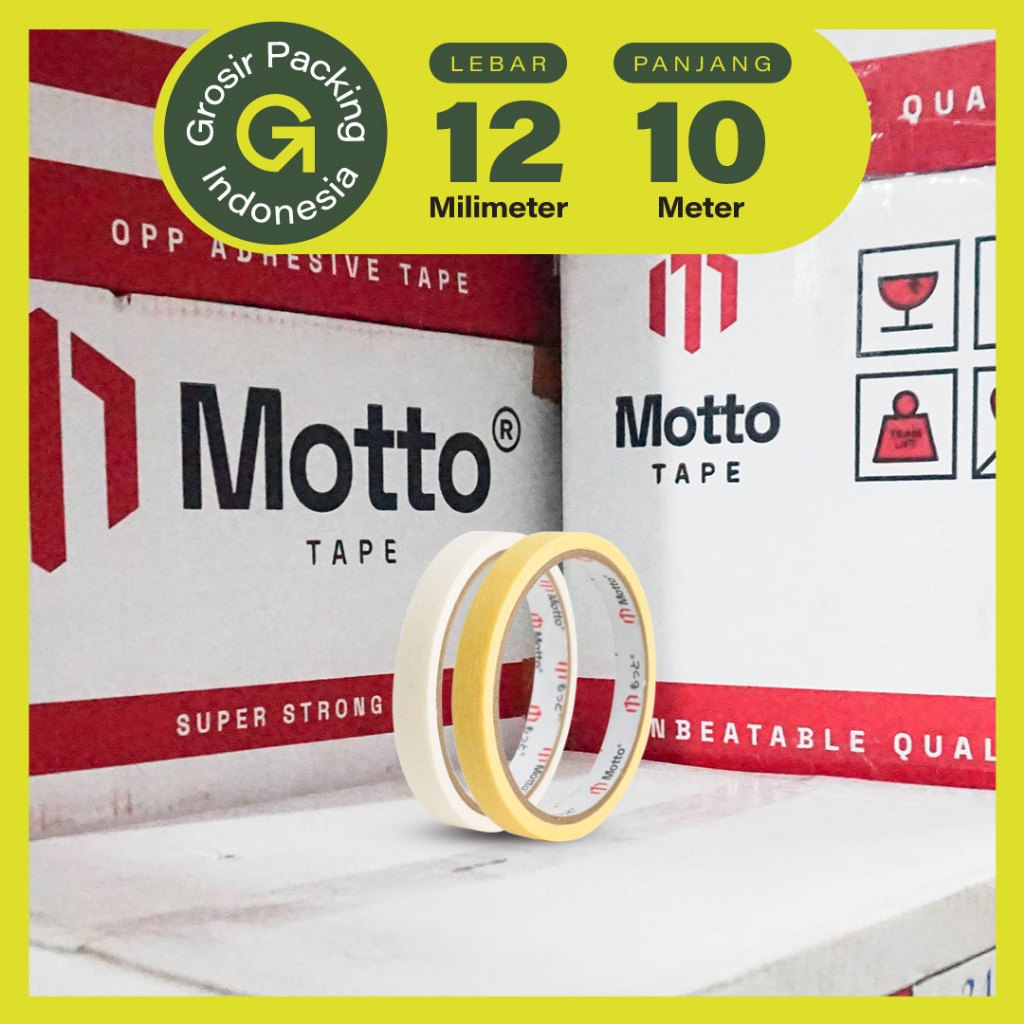 Jual Lakban Kertas / Masking Tape Cream / Kuning 12mm x 10 Meter / 1 ...
