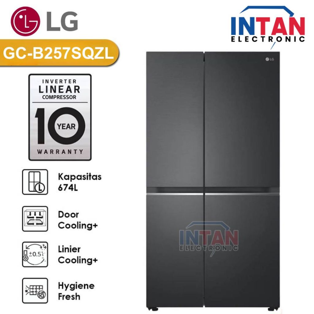 Jual KULKAS LG SIDE BY SIDE KAPASITAS 647 LITER GC-B257SQZL / INVERTER ...