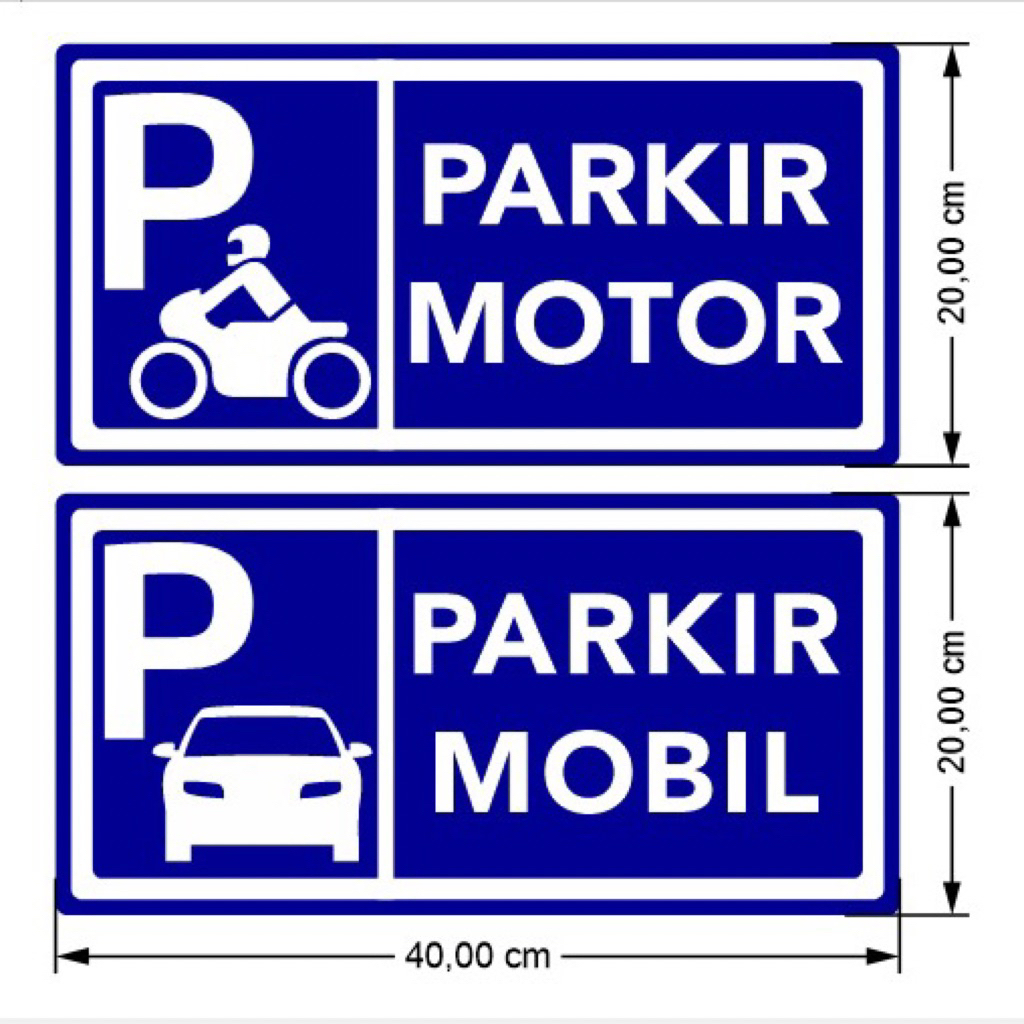 Jual Papan Sign Parkir Motor Mobil Reflective Akrilik | Shopee Indonesia
