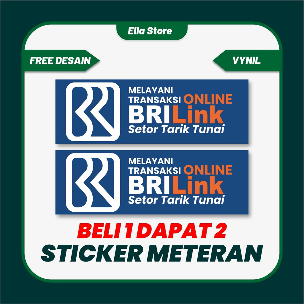 Jual CETAK STICKER METERAN BRILINK BELI 1 DAPAT 2 | Shopee Indonesia