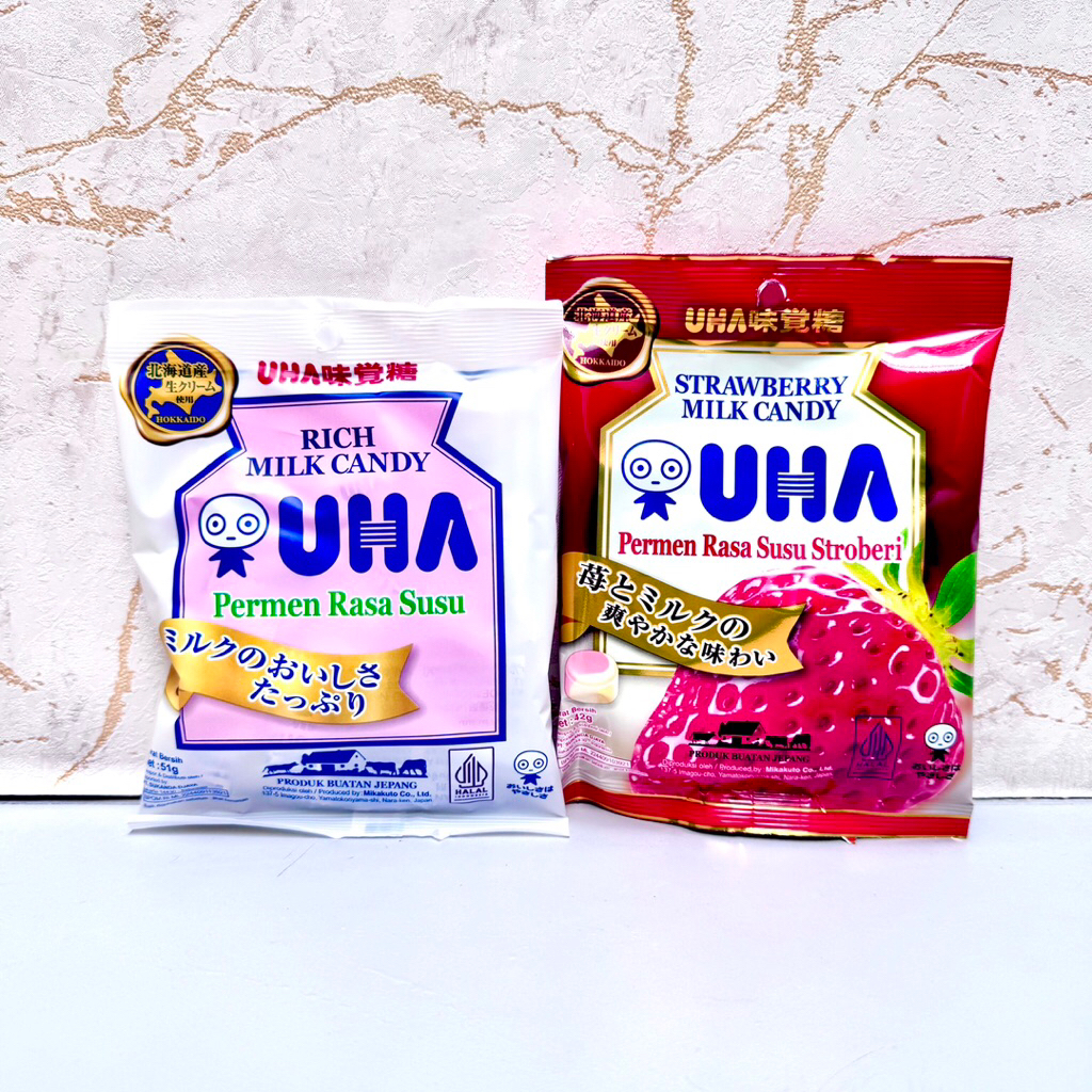 Jual UHA Milk Candy Permen Susu Jepang Rich Milk Strawberry Matcha ...