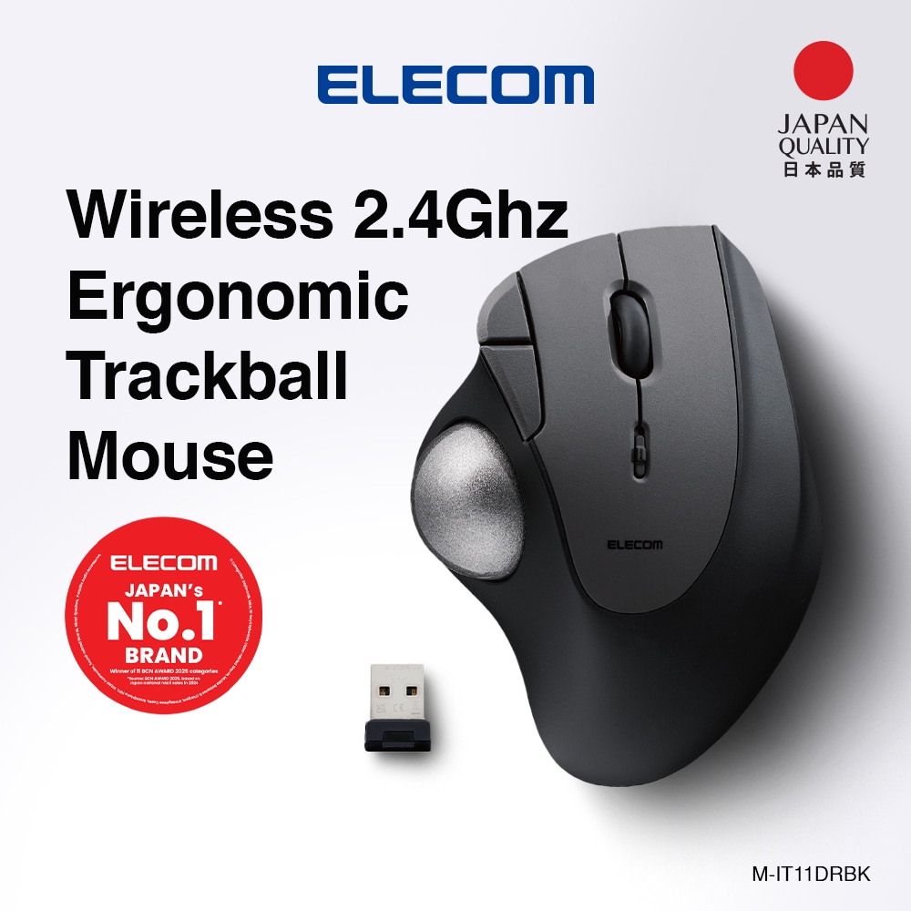 Jual ELECOM "IST" Trackball Mouse Ergonomic Wireless 2.4 GHz - Mouse ...