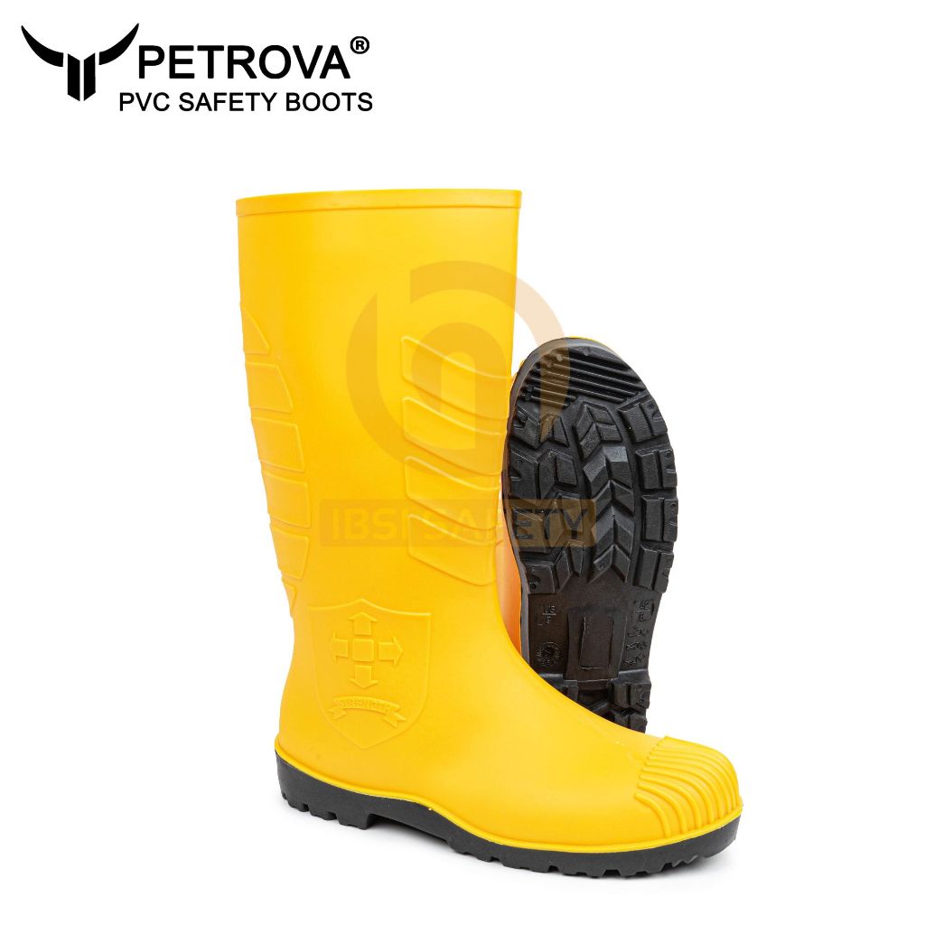 Jual SEPATU SAFETY BOOTS PROYEK PVC KUNING UJUNG BESI STEEL TOE ...