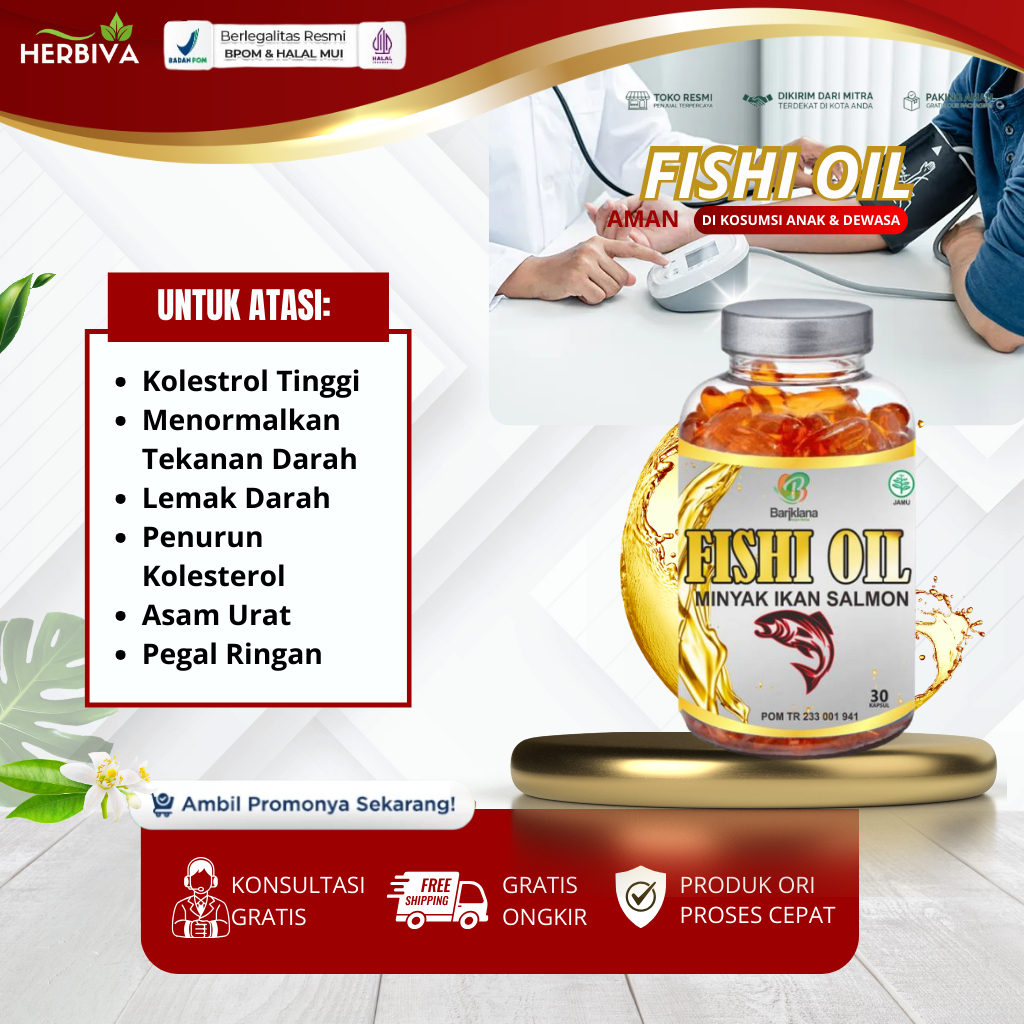 Jual FISH OIL - Untuk Atasi Asam Urat, Penurun Kolesterol, Menormalkan ...