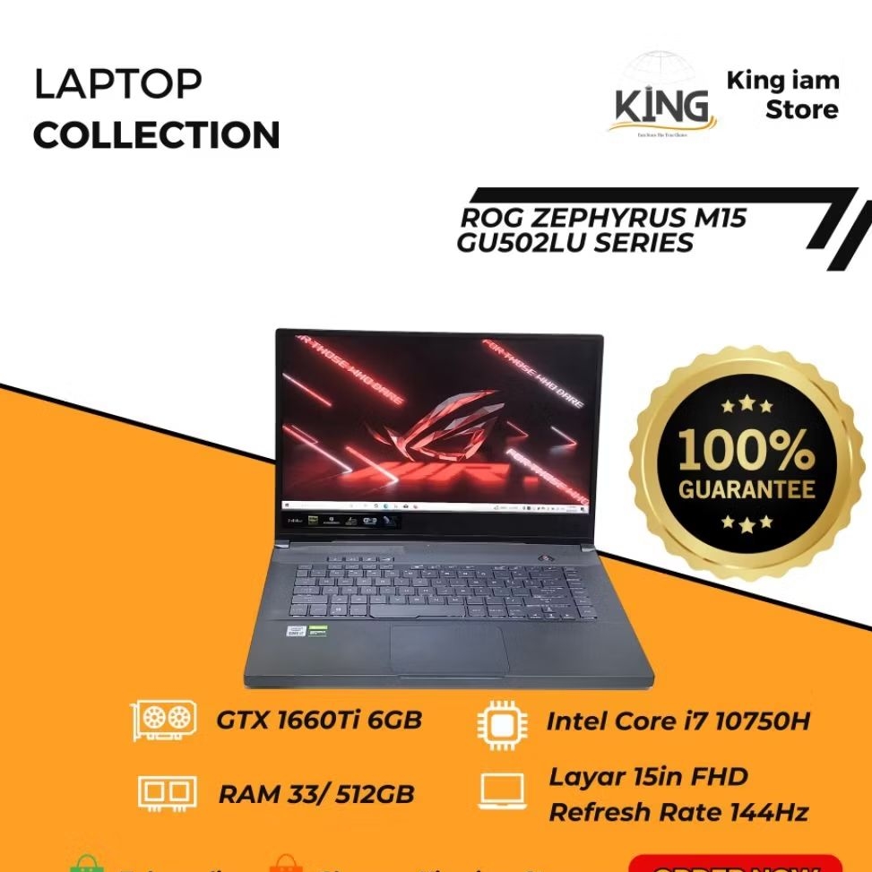 Jual ASUS ROG Zephyrus M15 | i7 10750H | GTX 1660Ti | RAM 32GB | 15 ...