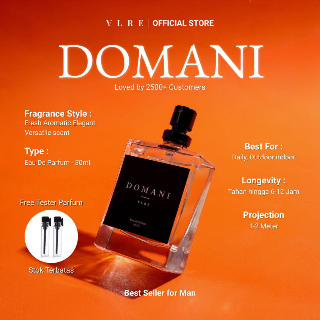 Jual VLRE DOMANI Eau De Parfum 30ml | Parfum Pria Dominan Fresh Elegan ...