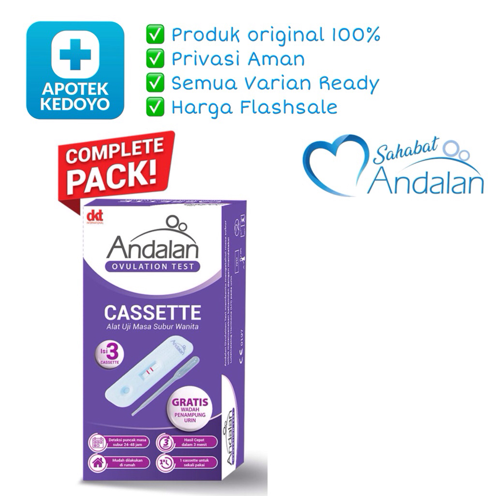 Jual Andalan Ovulation Test Cassette 1 Dos Isi 3 Cassete (per Dos) Alat ...