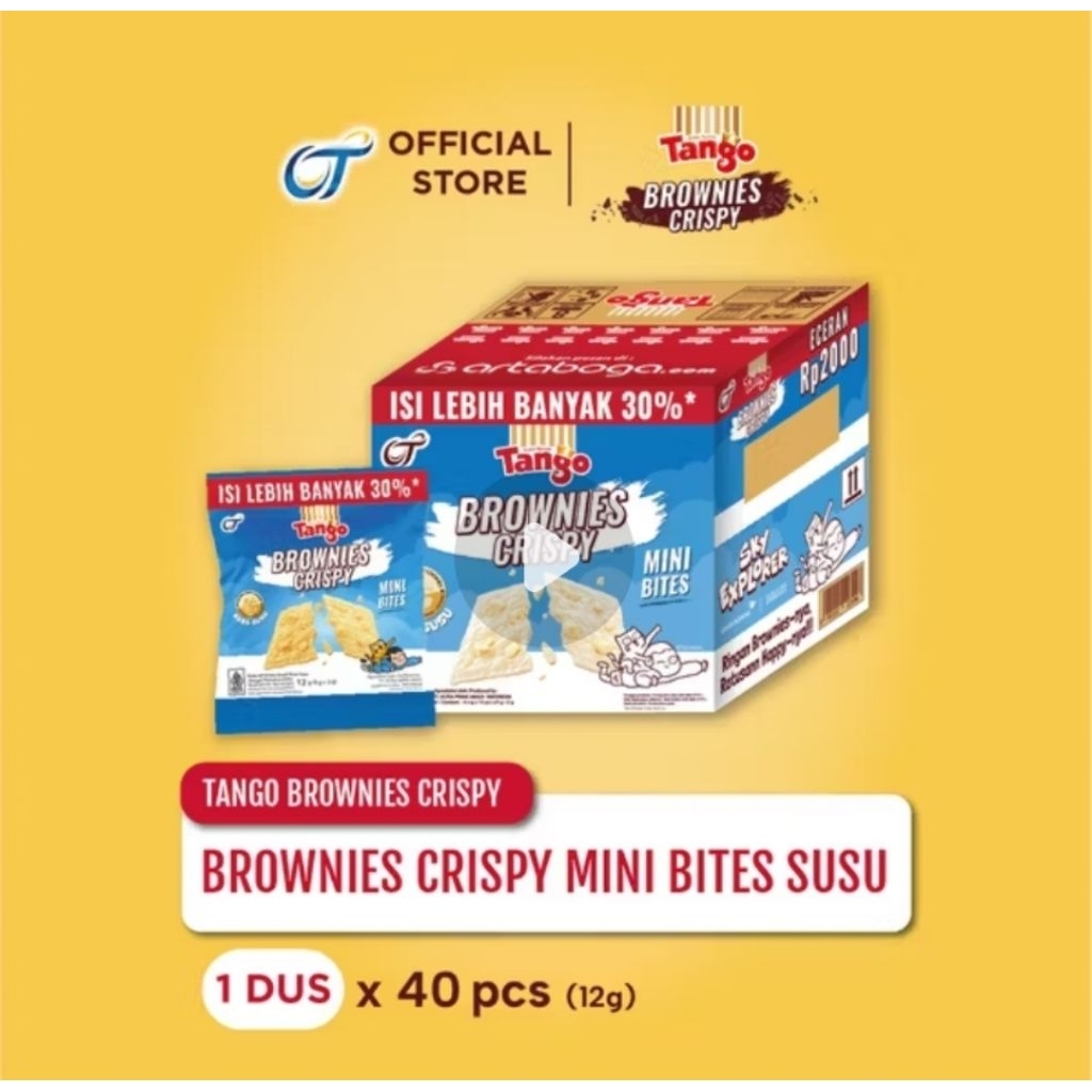 Jual Tango brownies crispy susu 1dus | Shopee Indonesia